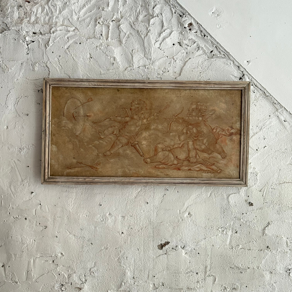 Late 18th Century French Putti Painting – Old Whyte Interiors